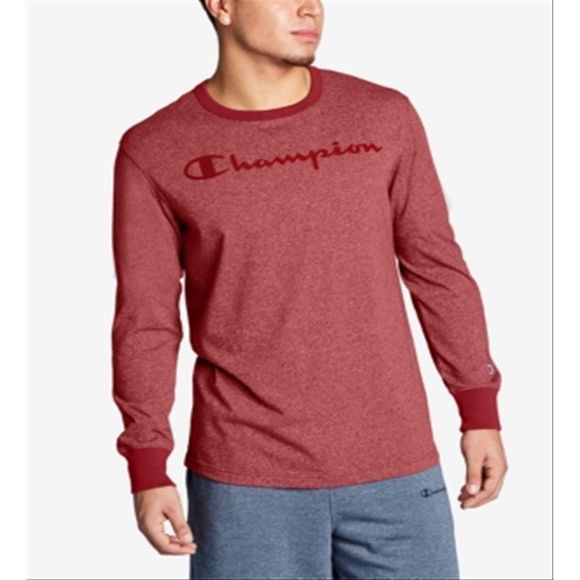 Champion | Shirts | Champion Mens Heritage Long Sleeve Tee Red Size ...